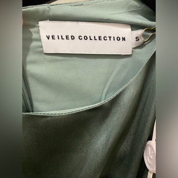 Dresses | Veiled Collection Unused Blue Satin Long Sleeve Maxi Dress ...